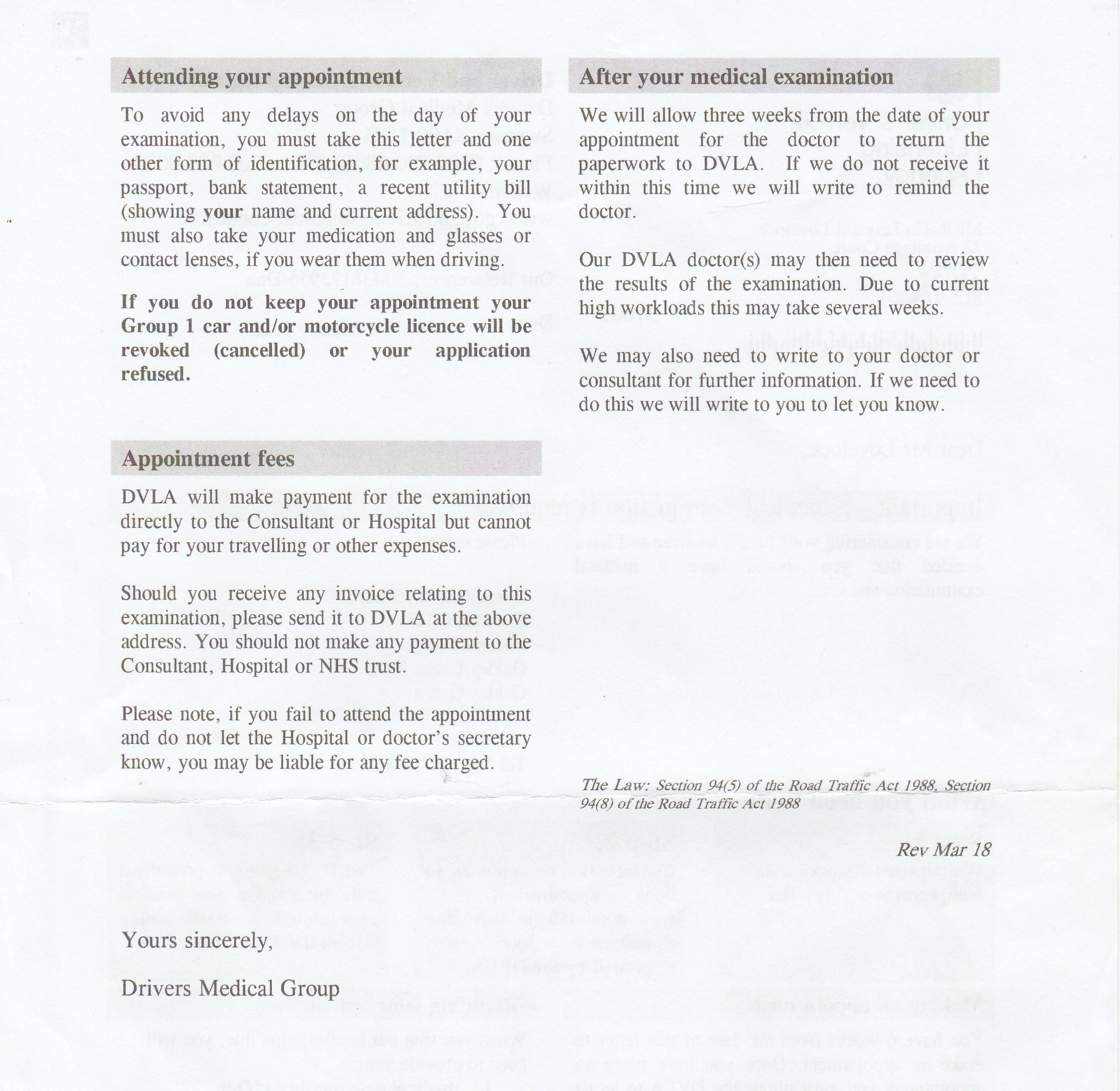 Robin Lovelock in Sunninghill and his DVLA Driving Licence